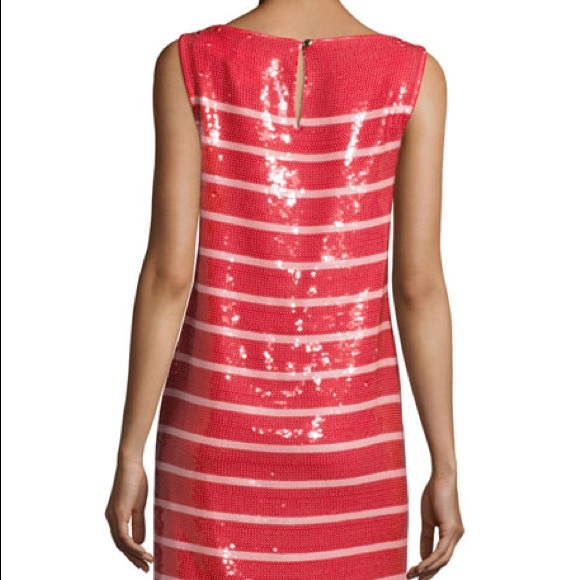 kate spade | Dresses | Nwt Kate Spade Sequin Striped Shift Red Cocktail ...